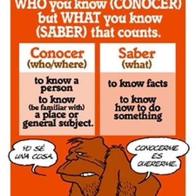 Saber vs conocer / Pedir vs preguntar - Memrise