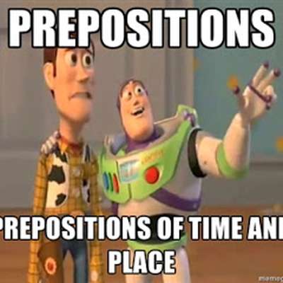 Prepositions of Place and Time - Memrise